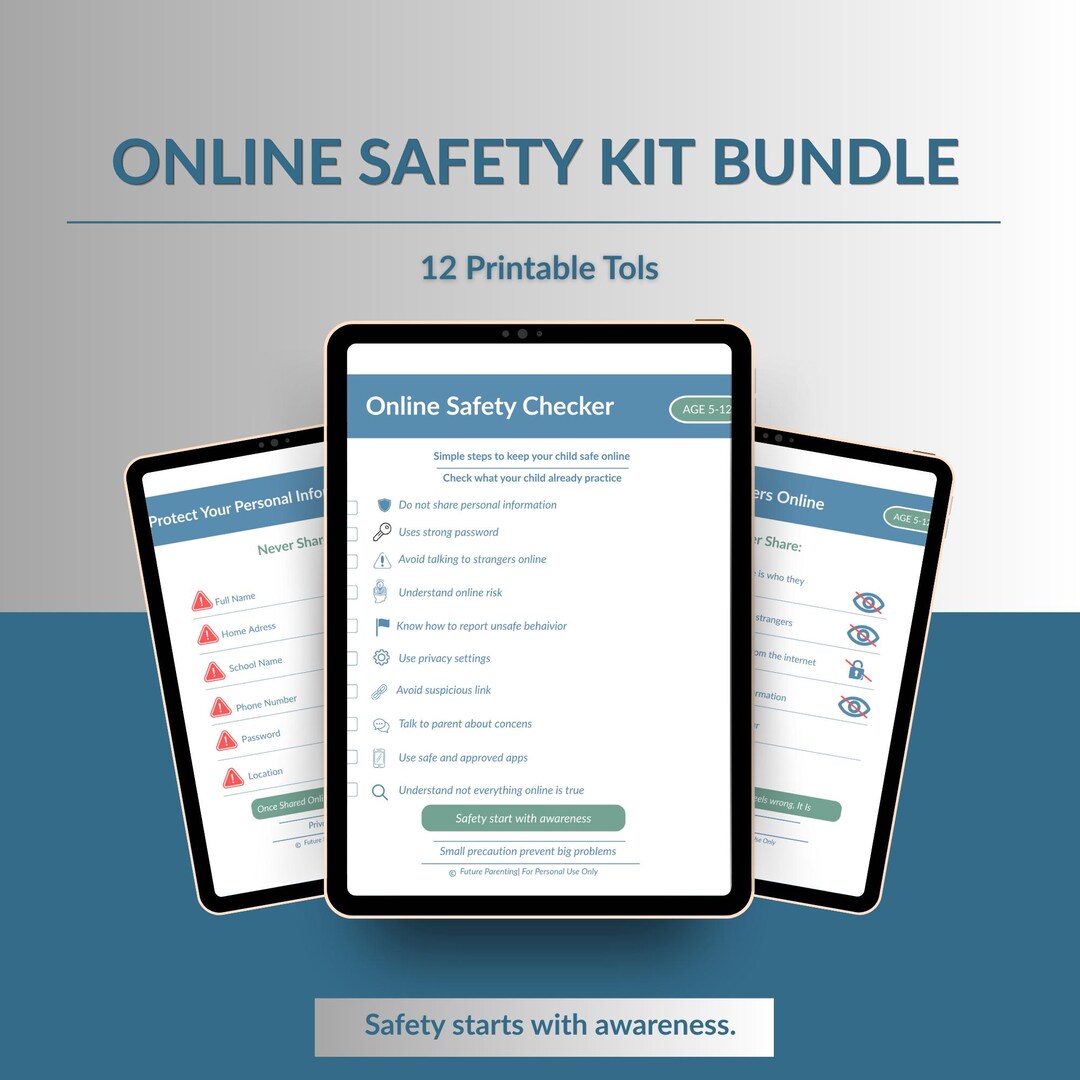 Online Safety Kit | 12 Printable Tools | Internet Safety Guide ...