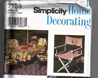 Simplicity 7159 Deck and Patio Accessories Sewing Pattern, UNCUT, Home ...