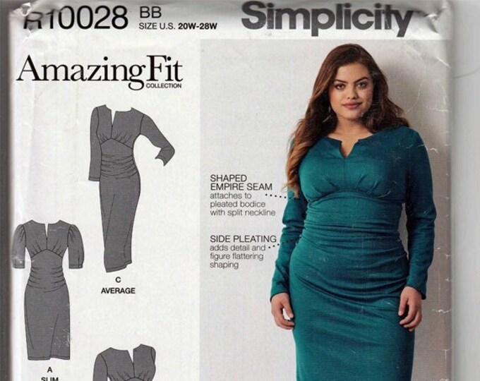 Amazing Fit Dress in Two Lengths Misses 20W-28W / Original Simplicity ...