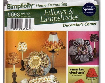 Pillows in Various Sizes and Shapes / Original Simplicity Uncut Sewing ...