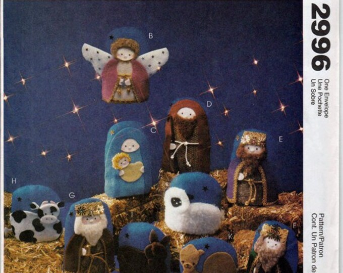 Oh Holly Night Felt Nativity Scene / Original Mccall's Crafts Uncut ...