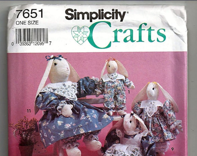 Clothes for Purchased Doll or Rabbit / Original Simplicity Crafts Uncut ...