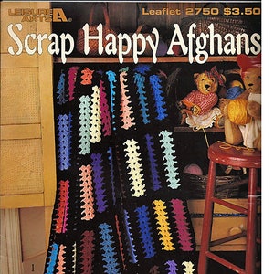 Scrap Happy Afghans / Crochet Pattern Book Leisure Arts 2750 - Etsy