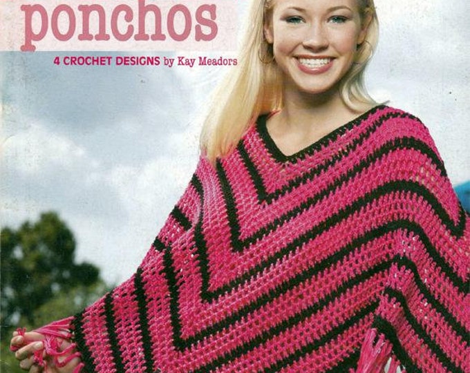 Quick and Easy Ponchos Crochet Pattern Book From Leisure Arts Book 3975 ...