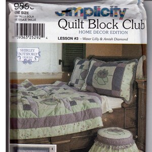 Water Lilly and Amish Diamond Quilt Block Club Lesson #3 / Original ...