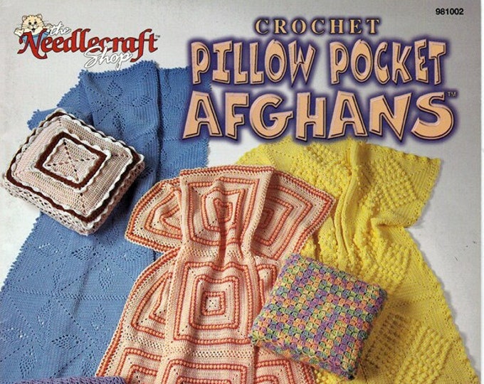 Pillow Pocket Afghans to Crochet Pattern Book American School of Needlework 981002 - Etsy