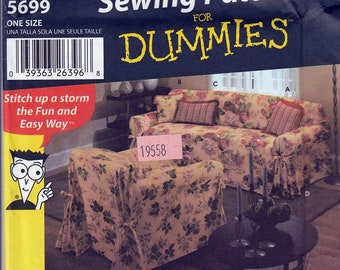 Sofa and Chair Covers and Pillows / Original Vogue Uncut Sewing ...