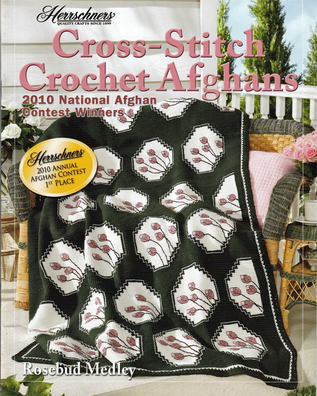 Herrschners Cross Stitch Crochet Afghans Pattern Book 2010 National ...