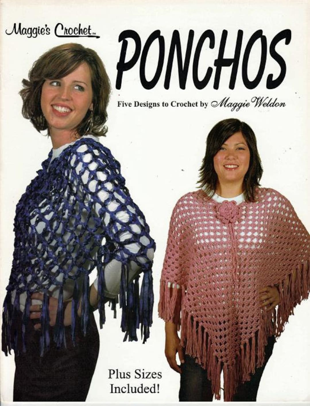 Ponchos Five Designs to Crochet Pattern Book by Maggies Crochet L022 - Etsy