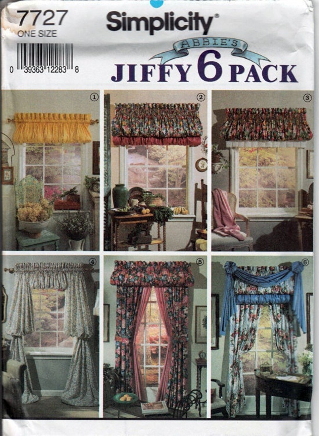 Pouf Valance Window Treat,emts / Original Simplicity 6 Pack Uncut ...
