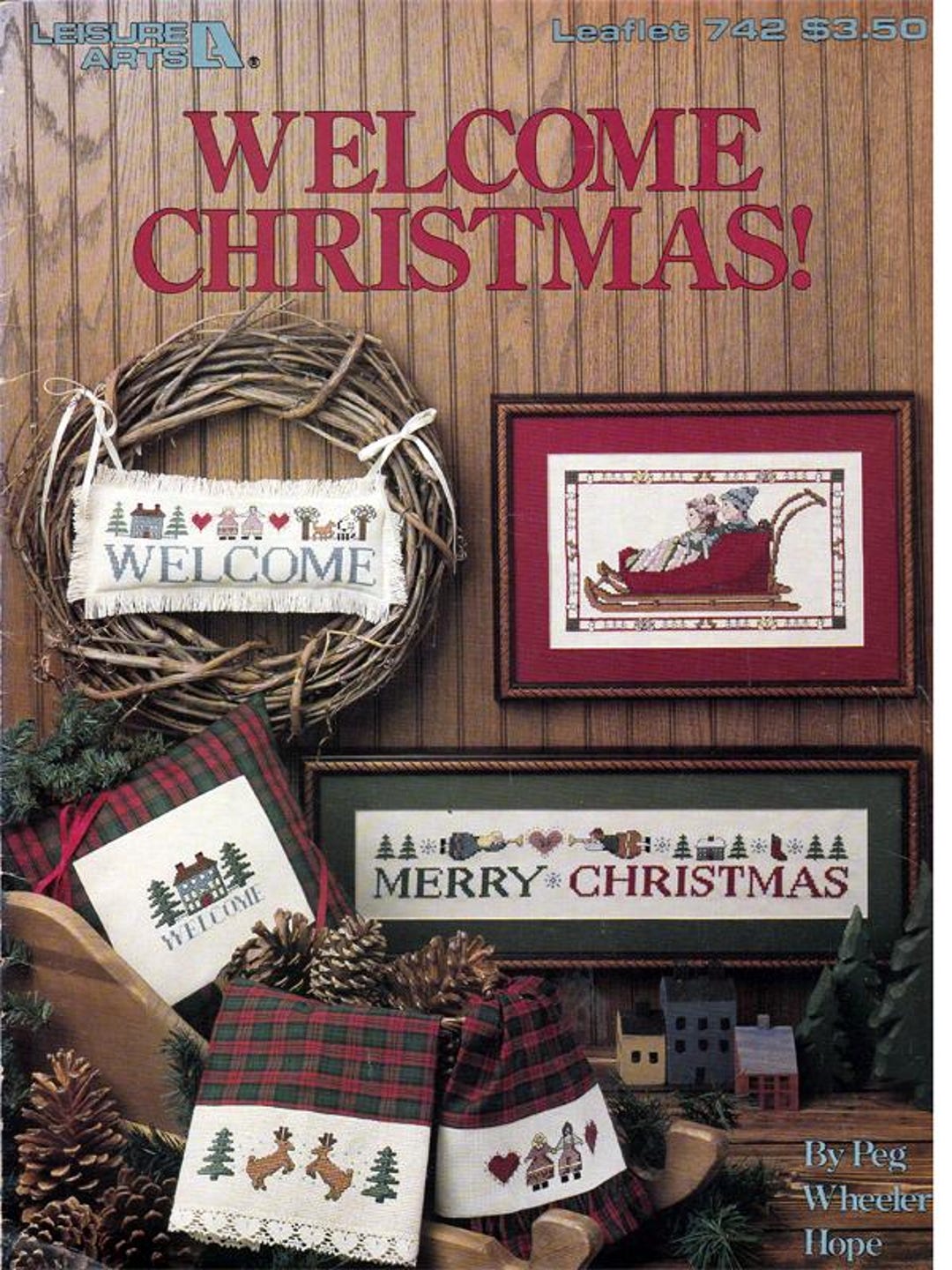 Welcome Christmas Cross Stitch Pattern Booklet Leisure Arts 742 - Etsy