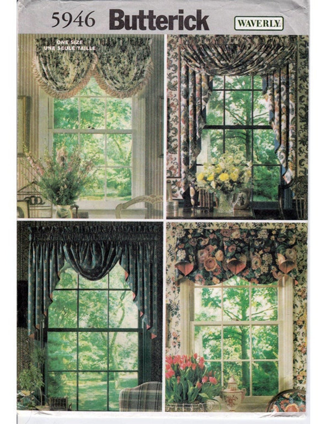 Valance, Jabot & Curtains / Original Butterick Waverly Uncut Sewing ...