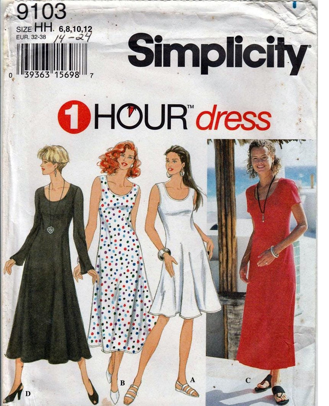 Dress With Sleeve and Length Variations Sized for Stretch Knits Only ...