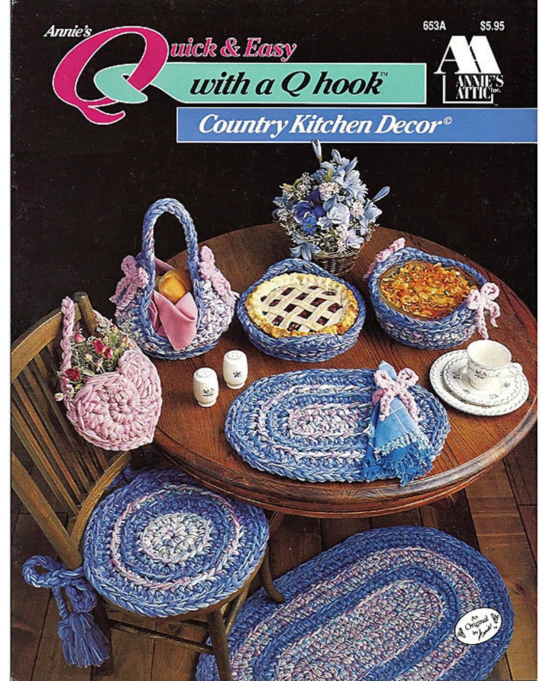 Quick & Easy With a Q Hook Country Kitchen Decor Crochet Pattern Book ...