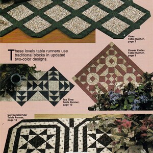 Two Color Table Runners Quilting Pattern Book House of White Birches ...