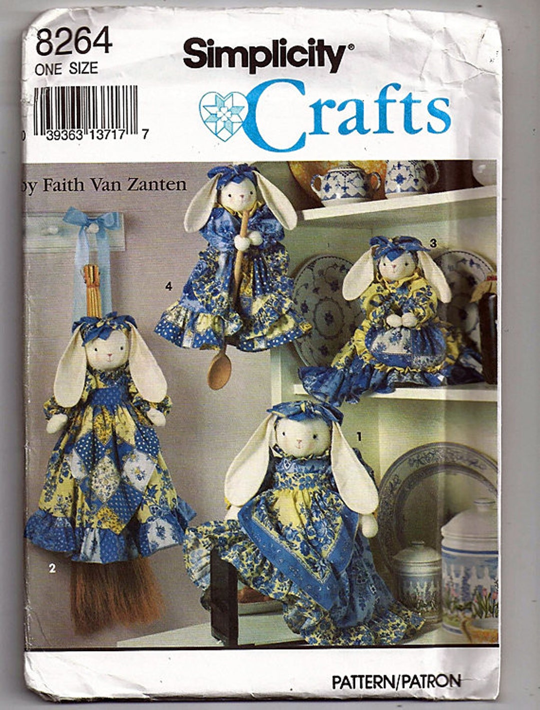 Decorative Toaster, Broom, Sitting and Spoon Bunnies / Original ...