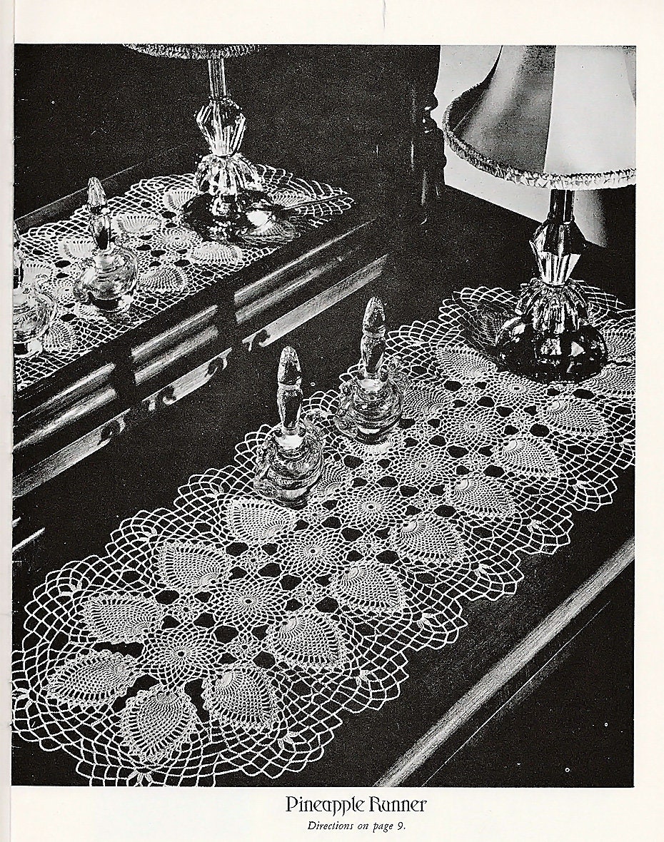 Pineapple Crochet Designs in Thread Crochet Pattern Book Dover | Etsy