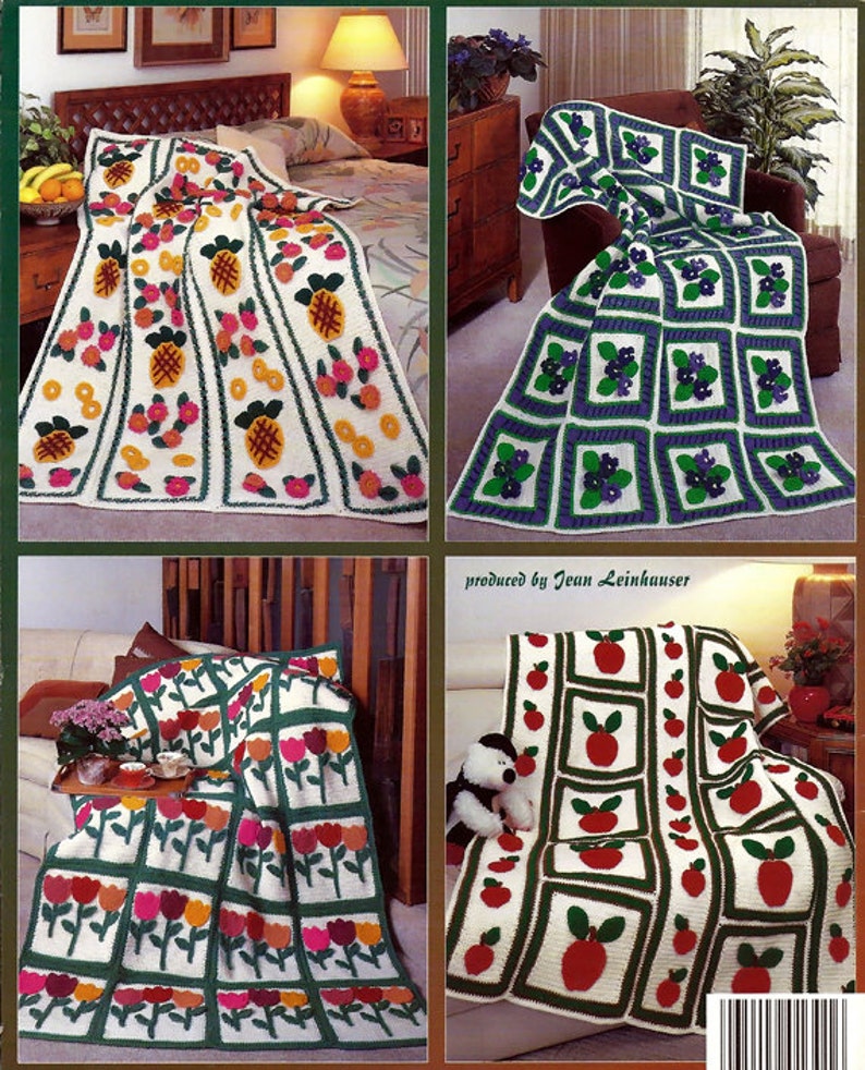 Crochet Applique for Afghans Crochet Pattern Book American | Etsy