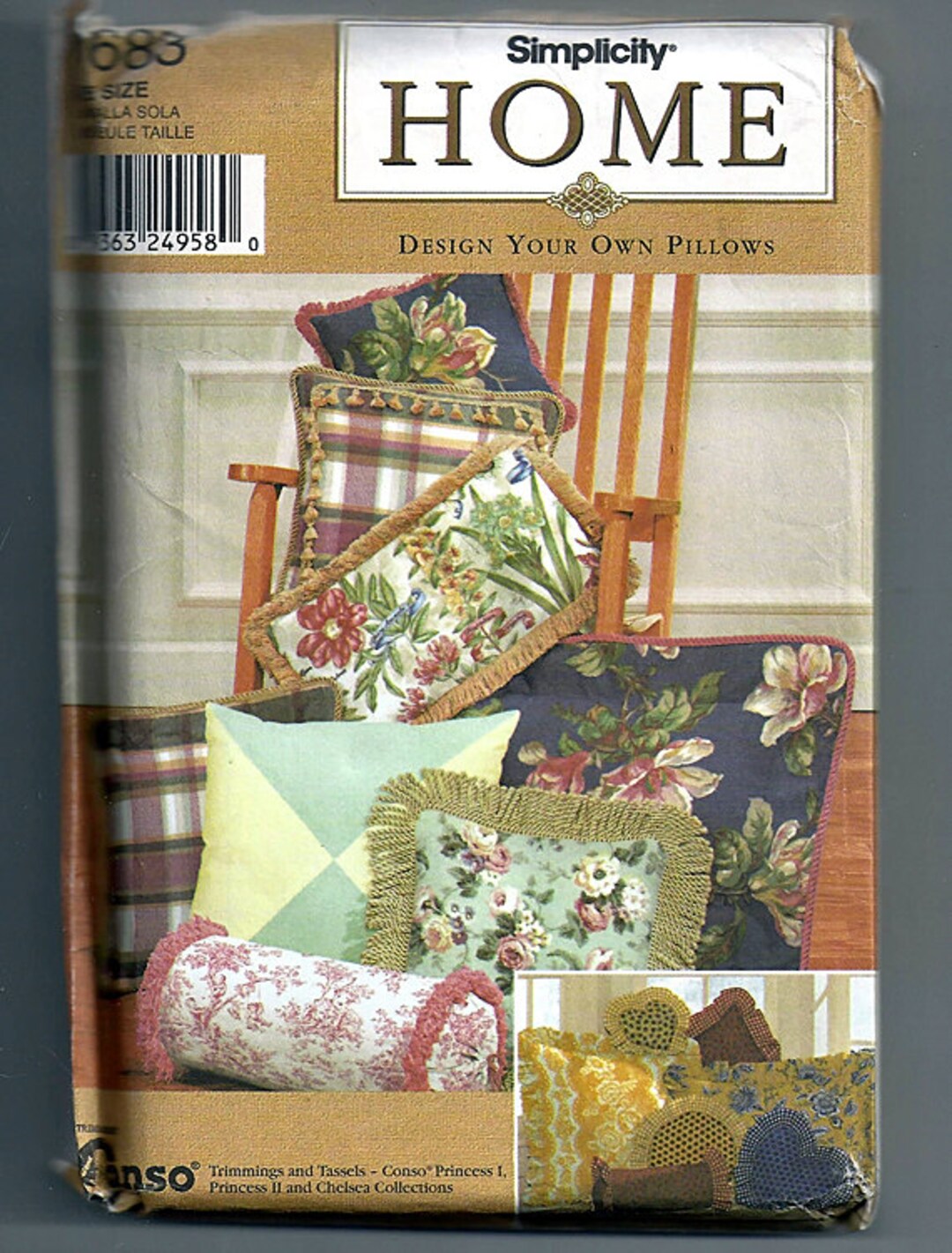 Design Your Own Pillows / Original Simplicity Home Decorating Uncut ...