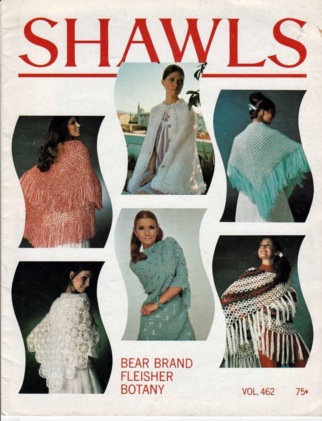 Shawls Six Knit and Crochet Patterns Book Vol 462 - Etsy