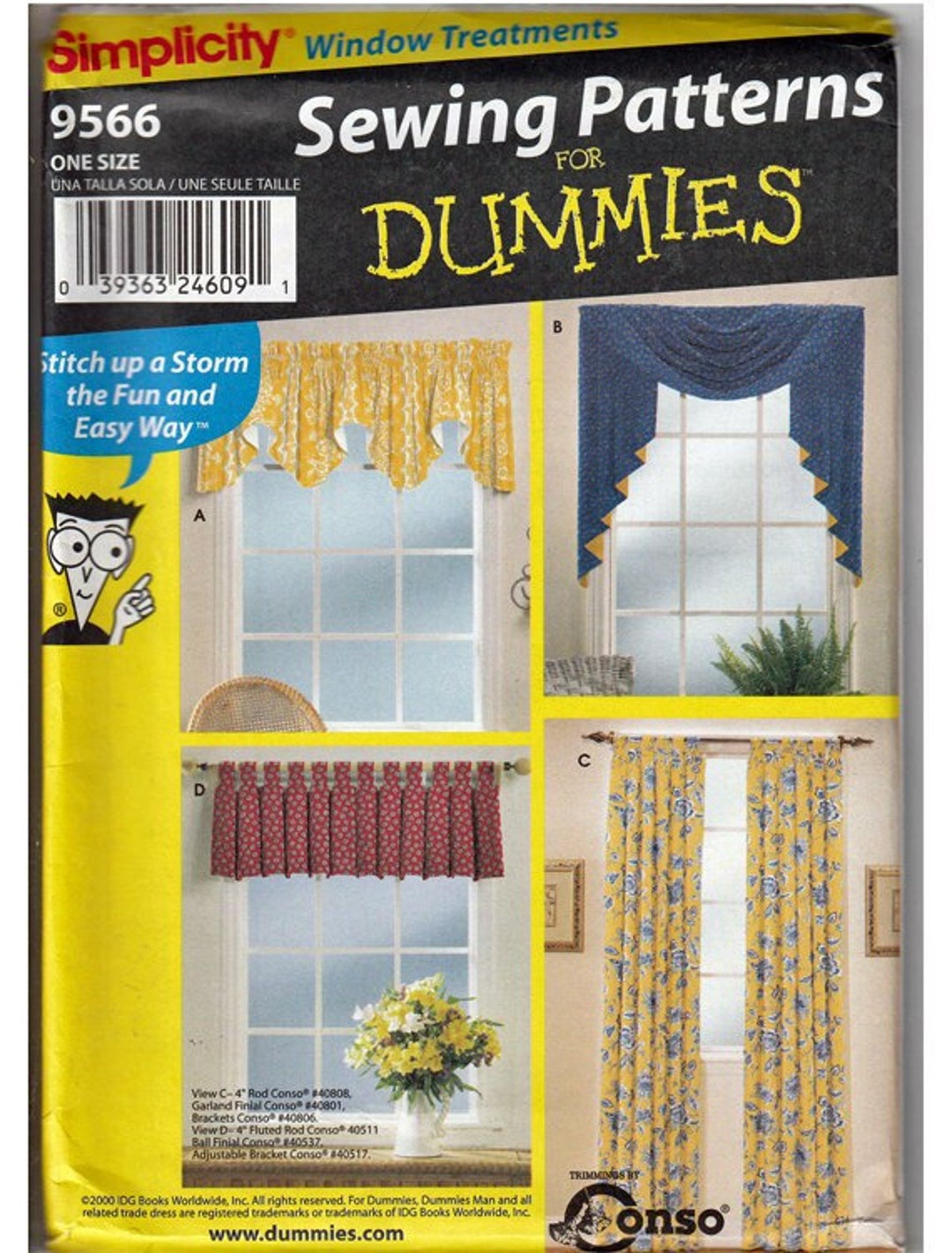 Easy Windows Treatments / Original Simplicity Sewing Patterns for ...