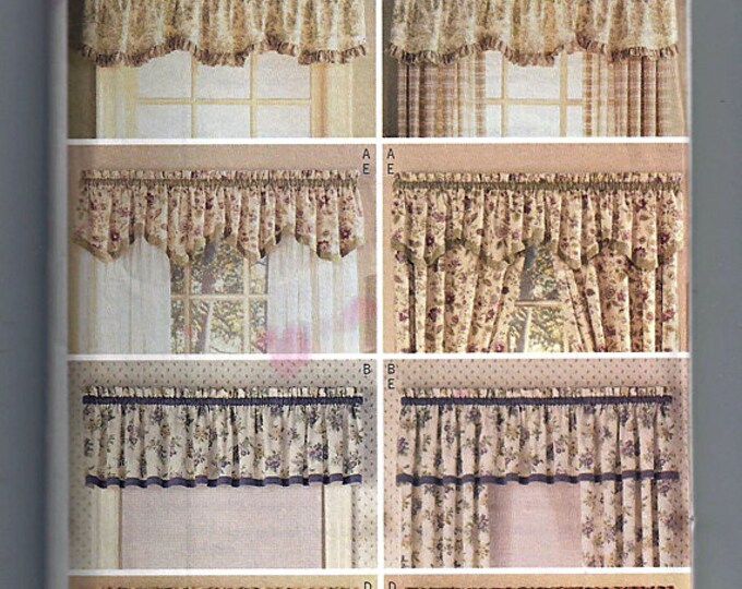Valances and Drapes / Original Butterick Waverly Uncut Sewing Pattern ...