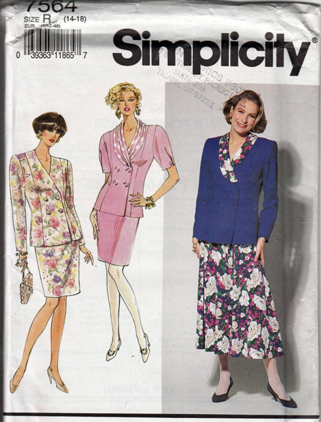 Two Piece Dress With Full or Slim Skirt Misses Size14-18 / Original ...