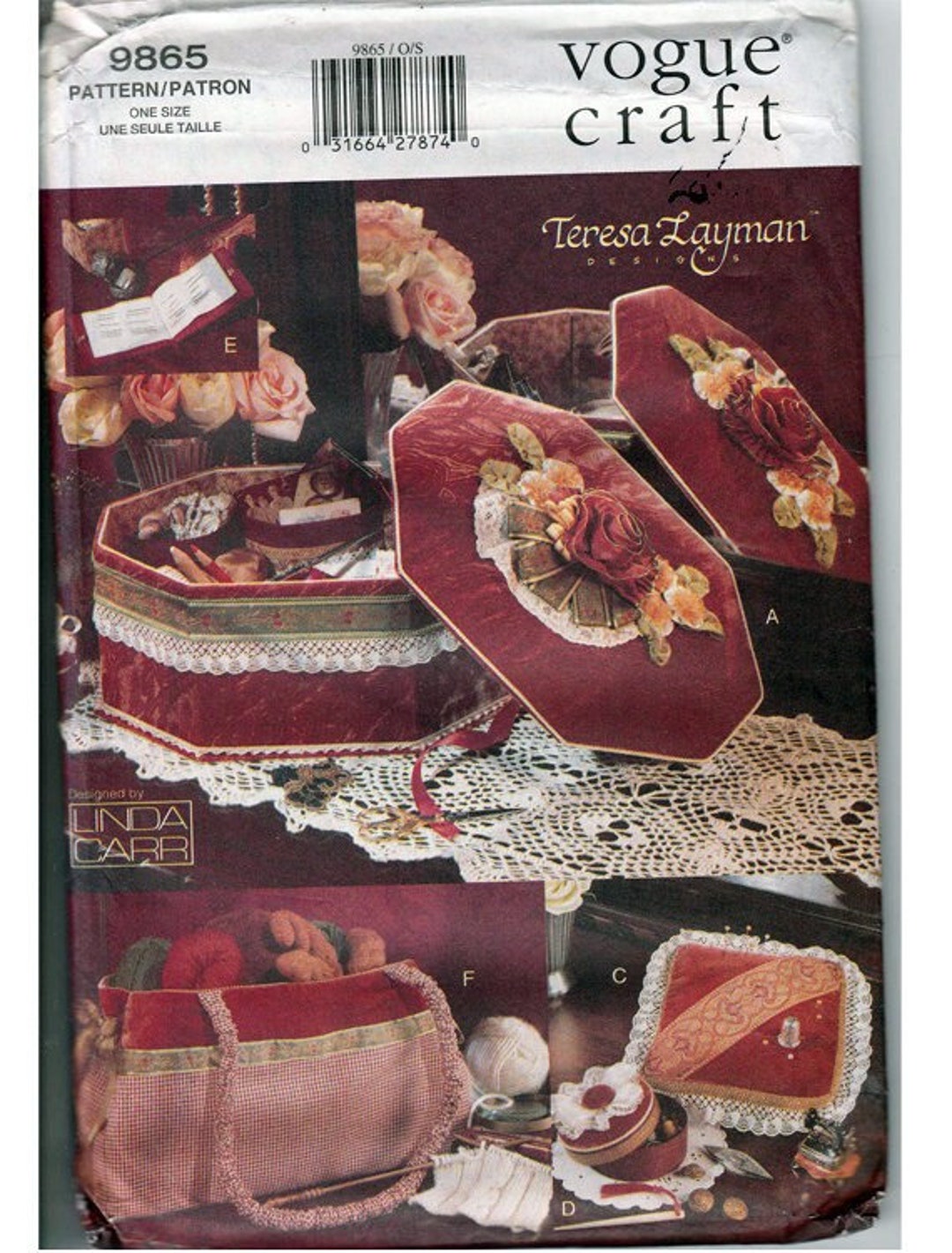 Sewing Accessories / Original Vogue Crafts Sewing Pattern 9865 - Etsy