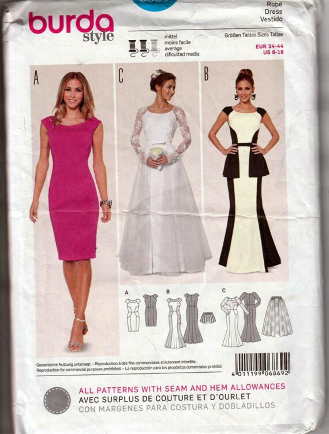 Bridal Gown Evening Gown and Bridesmaids Dresses Misses Size 8-18 ...