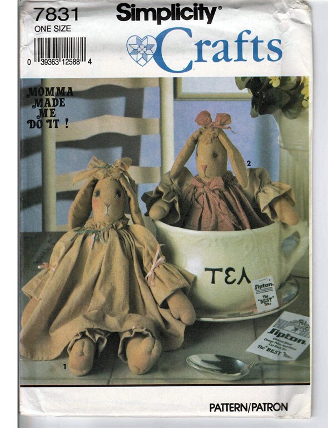 17 Inch Bunny Clothes / Original Simplicity Crafts Uncut Sewing Pattern ...