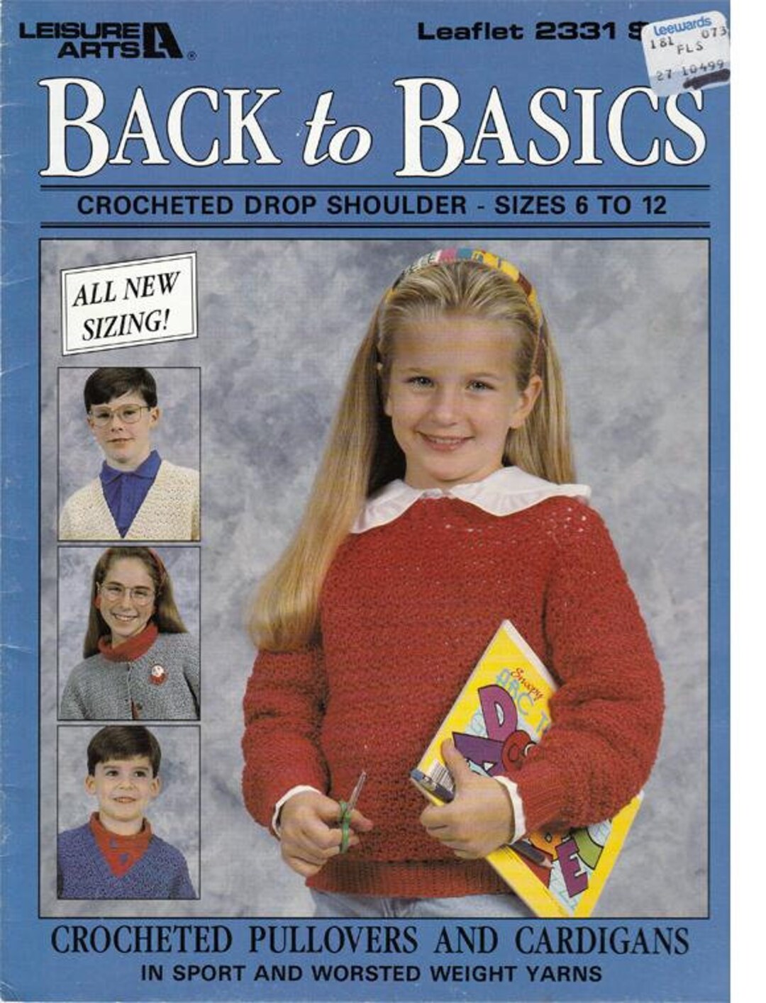 Back to Basics Crocheted Drop Shoulder Sweaters Sizes 6 to 12 Pattern ...