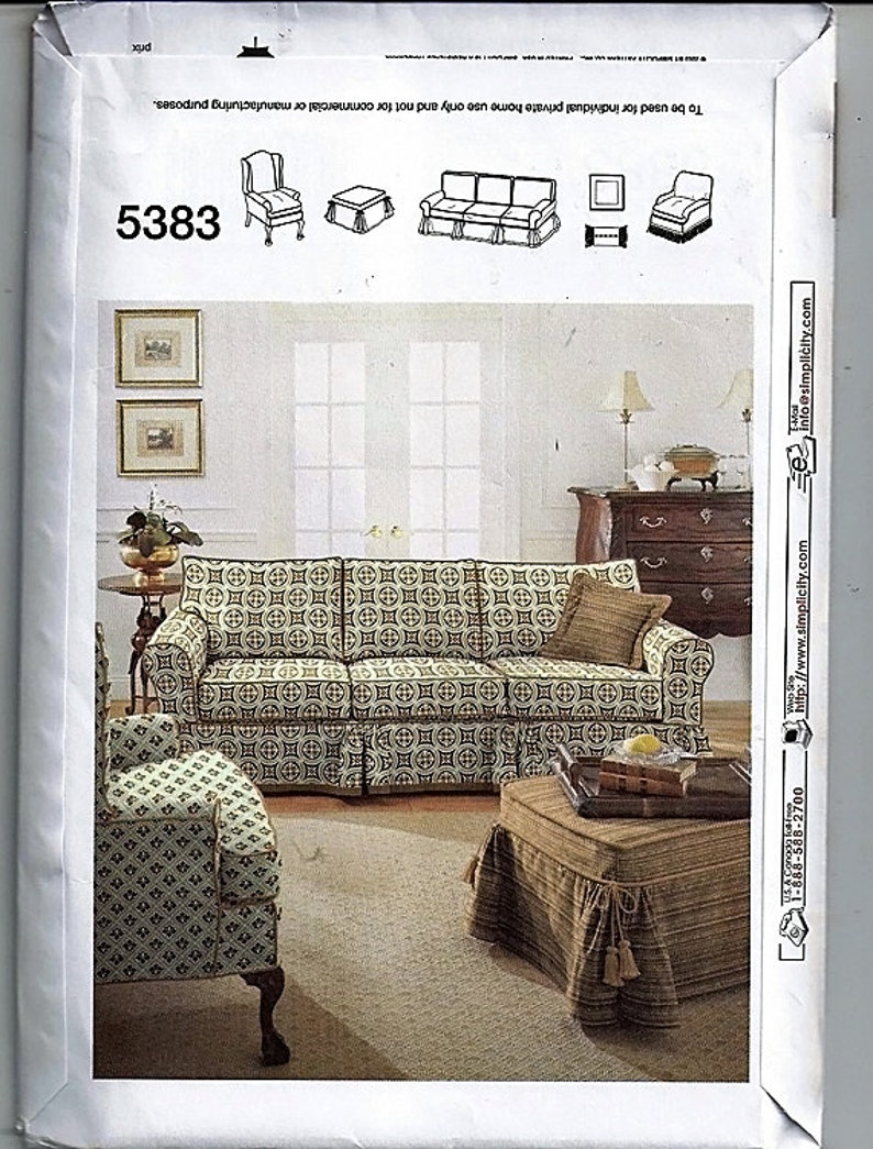 Traditional Slipcovers / Original Simplicity Home Decorating Uncut ...