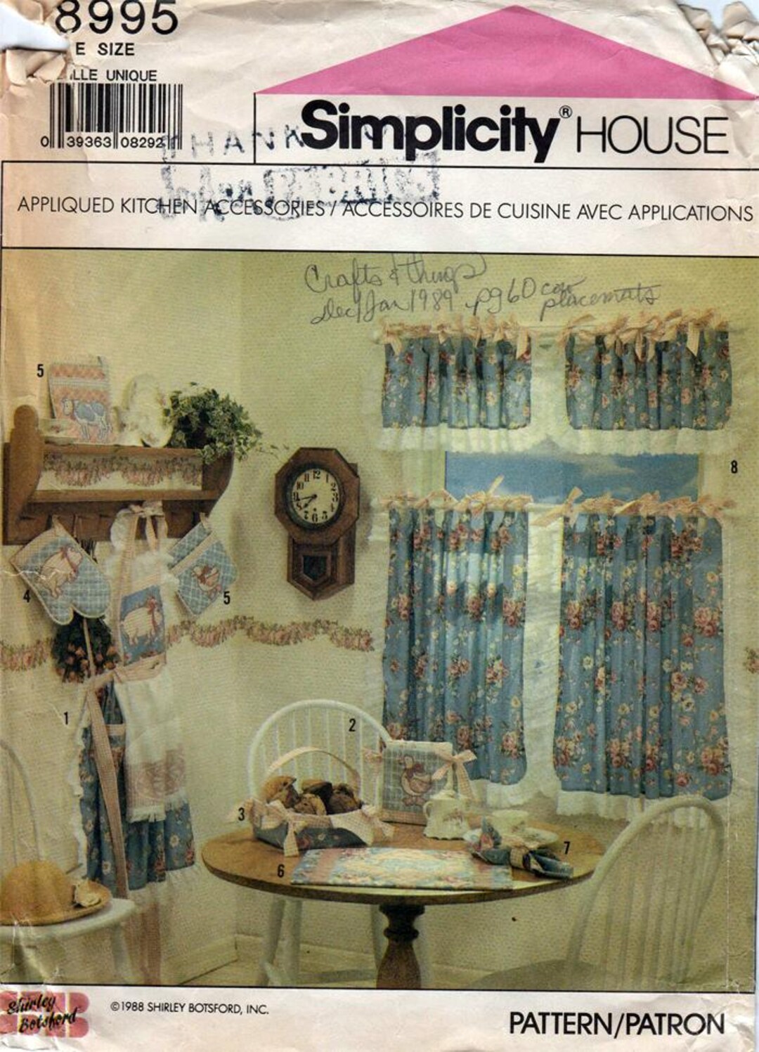 Appliqued Kitchen Accessories / Original Simplicity House Home ...