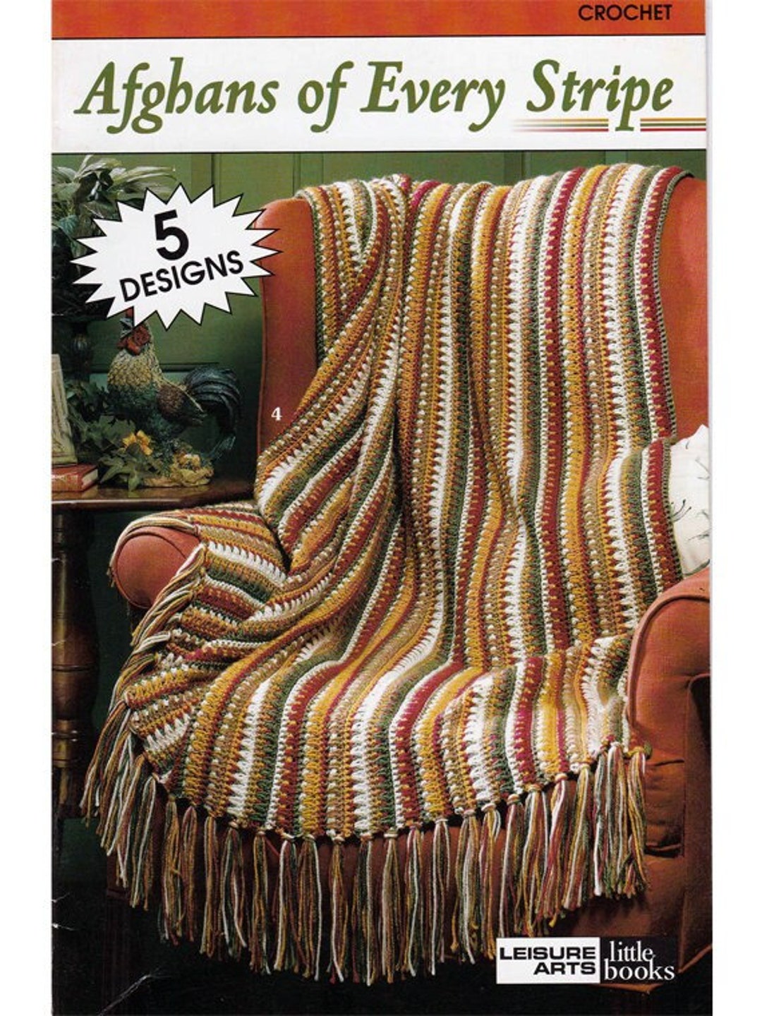 Afghans of Every Stripe to Crochet Pattern Book Leisure Arts Little ...