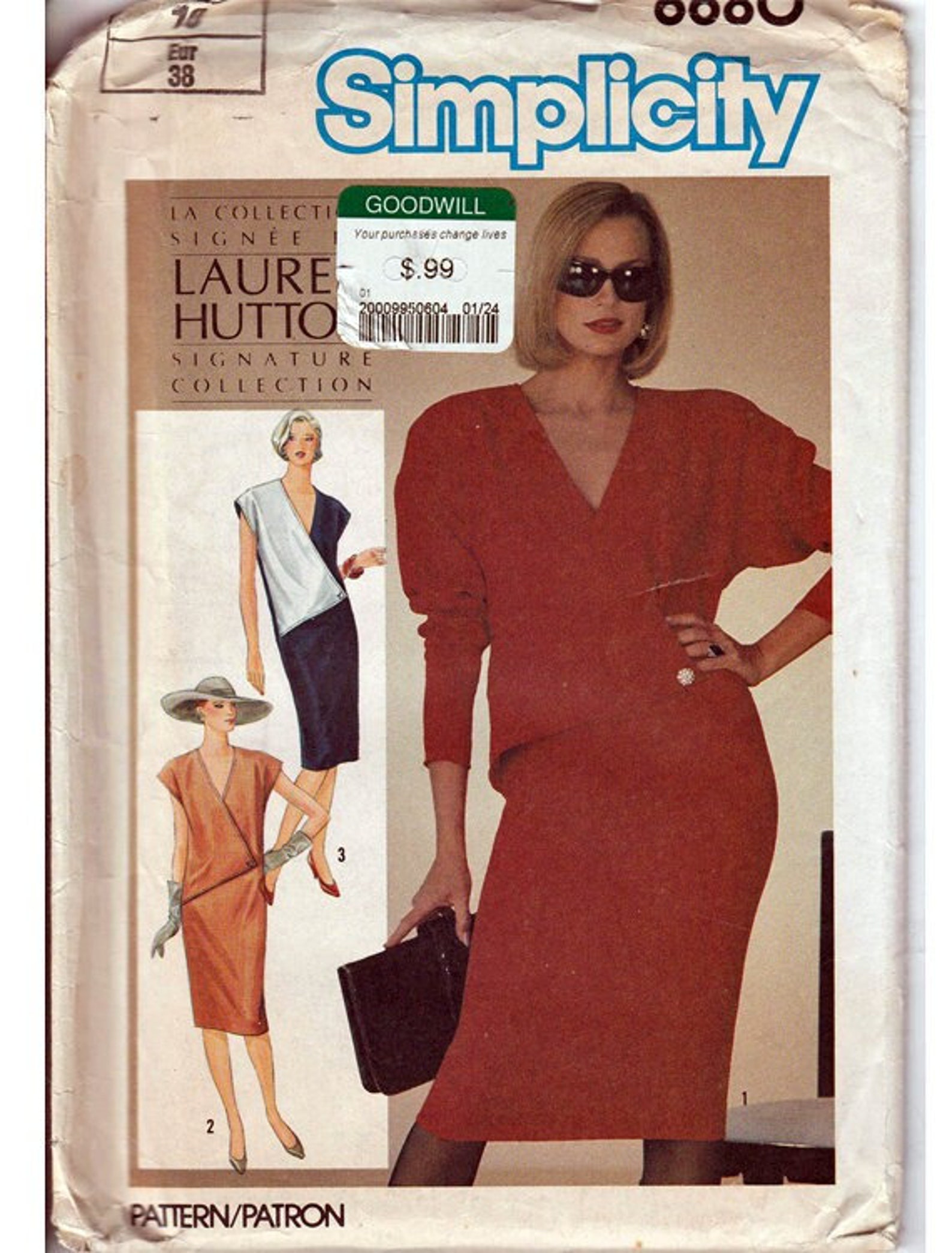 Easy to Sew Front Wrap Bodice Dress Womens Size 10 / Original ...