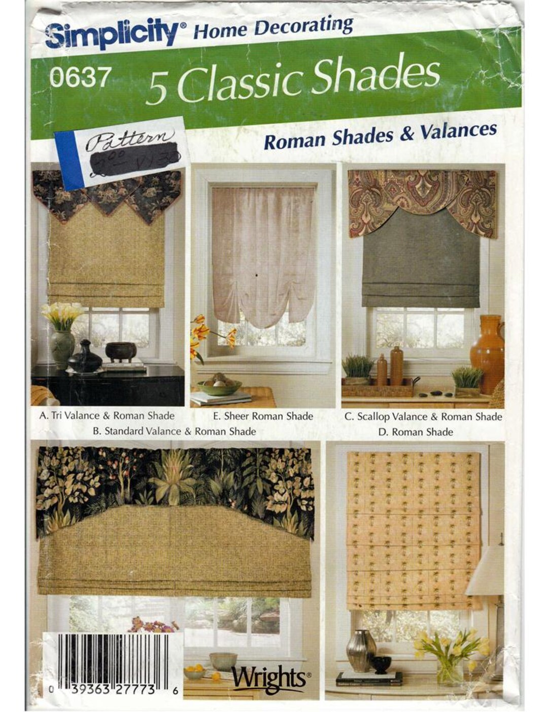 5 Classic Shades Roman Shades & Valances / Original Simplicity Home ...