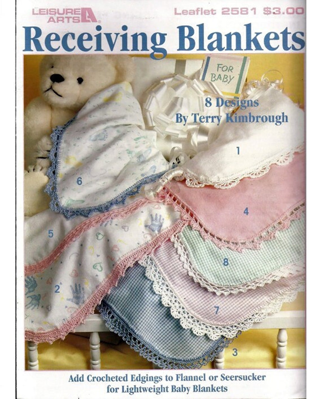 Receiving Blankets Crochet Pattern Book Leisure Arts 2581 - Etsy