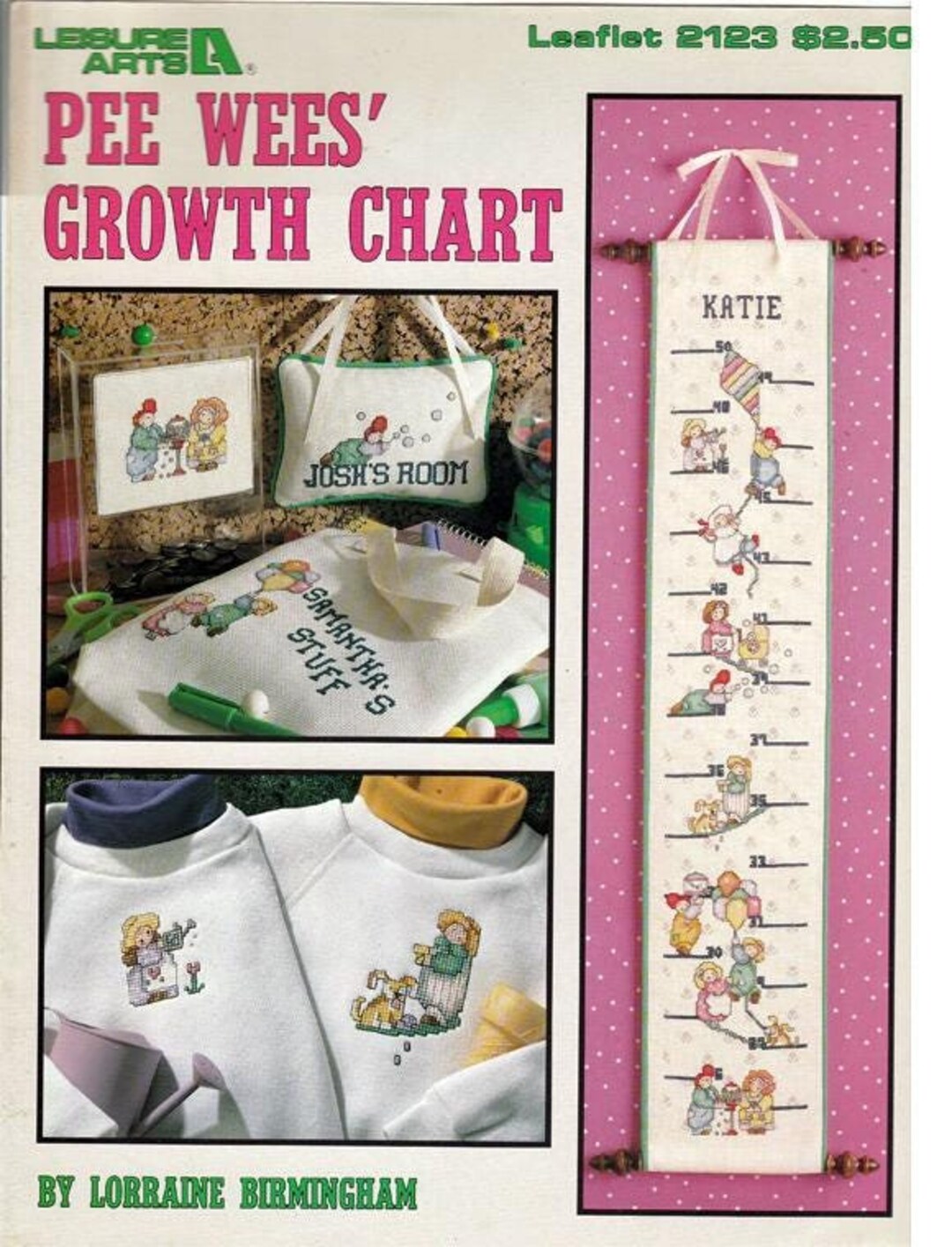 Pee Wees Growth Chart Cross Stitch Pattern Leaflet Leisure Arts 2123 - Etsy