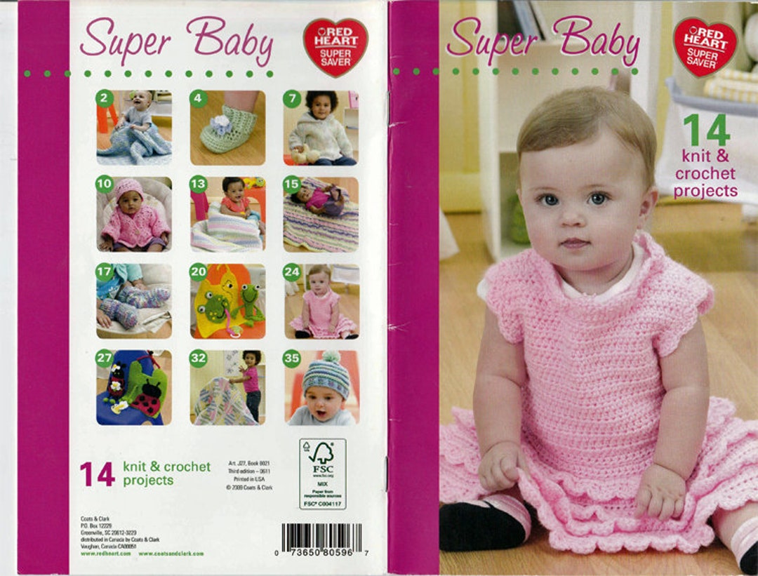 Super Baby 14 Projects to Knit and Crochet Pattern Book Patons Coats ...