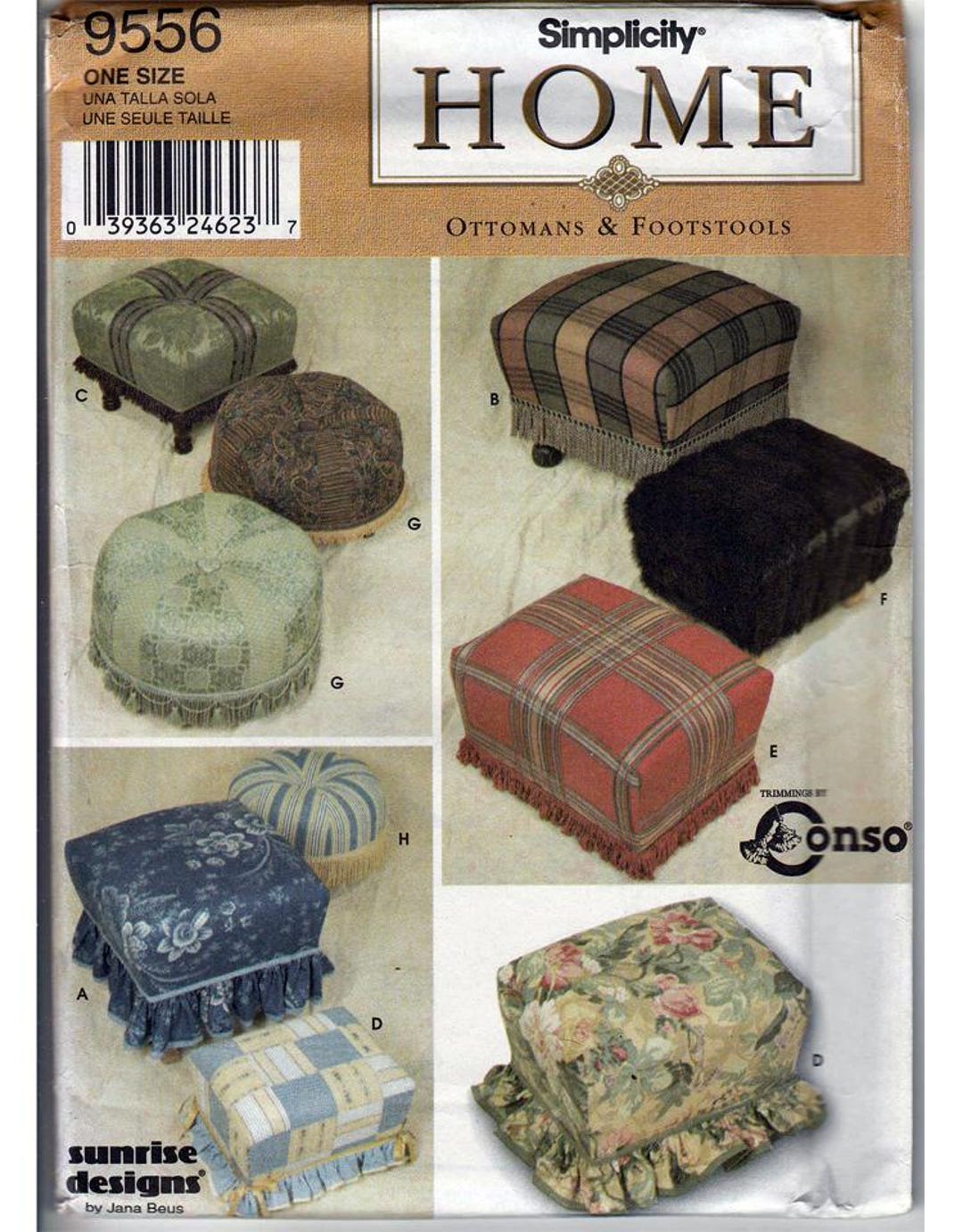 Ottomans & Footstools / Original Simplicity Home Uncut Sewing Pattern ...