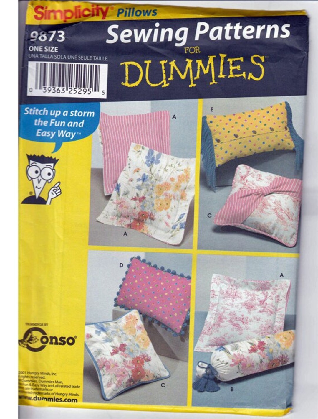 Pillows / Original Simplicity Uncut Sewing Pattern for Dummies 0744 / ...