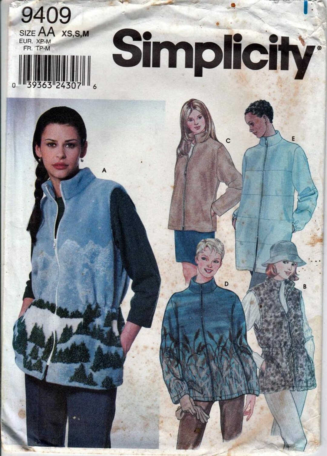 Vest and Jacket Miss XS, S, M / Original Simplicity Uncut Sewing ...