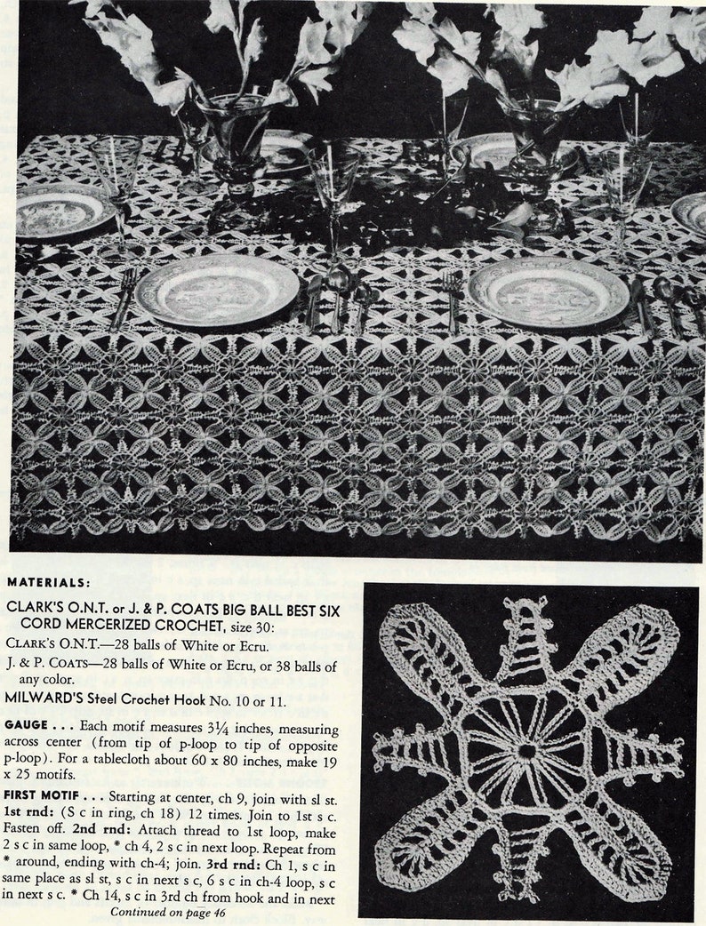 Quick and Easy Thread Crochet Pattern Book Dover Needlework - Etsy