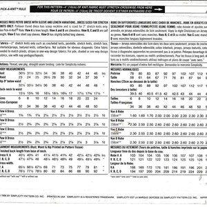 Dress With Sleeve and Length Variations Sized for Stretch Knits Only ...