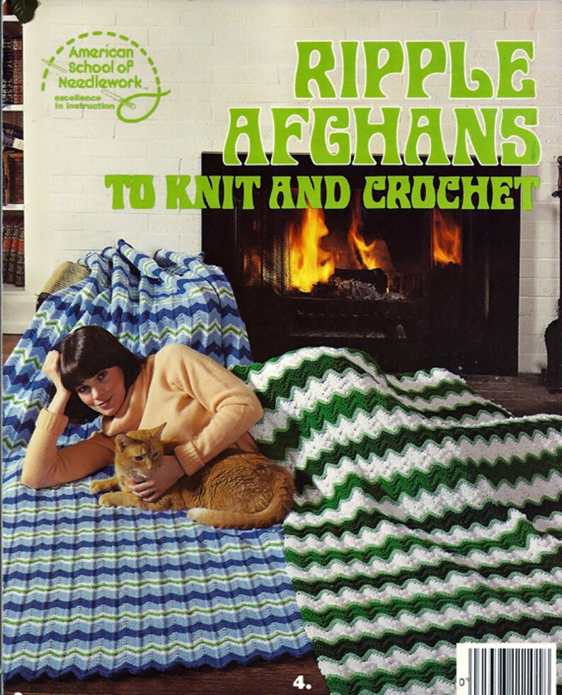 Ripple Afghans to Knit and Crochet Pattern Book American | Etsy