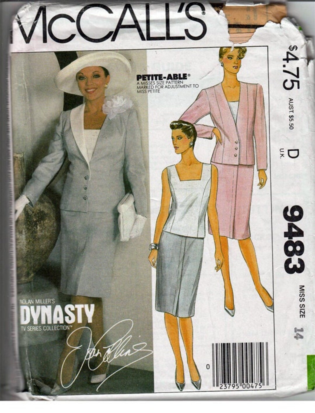 Dynasty Jacket, Top and Skirt Misses Size 14 / Original Simplicity ...