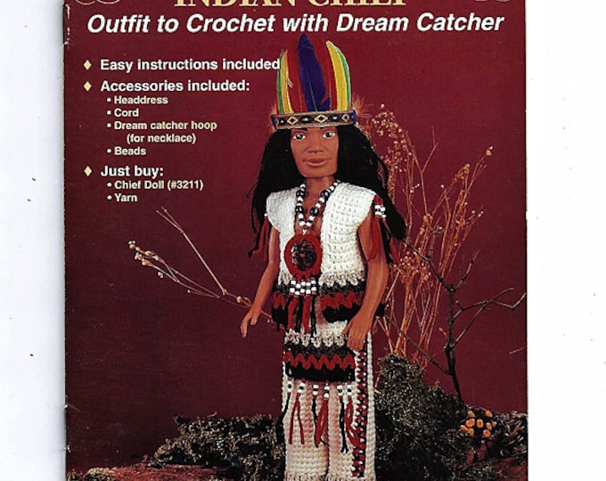 Indian Chief Crochet Indian Doll Pattern Fibre Craft 3314 - Etsy