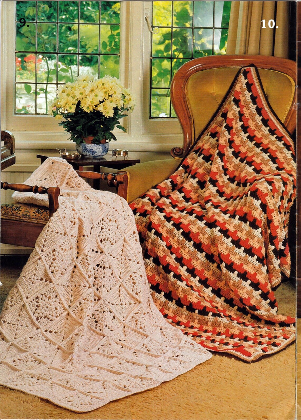 Cozy Comforts Afghans to Knit & Crochet Pattern Book Patons No 590 - Etsy