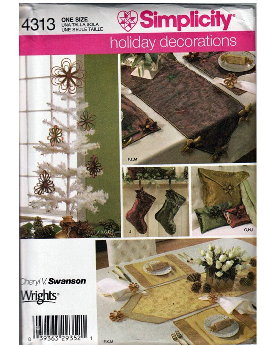 Christmas Accessories / Original Simplicity Holiday Decorations Pattern ...