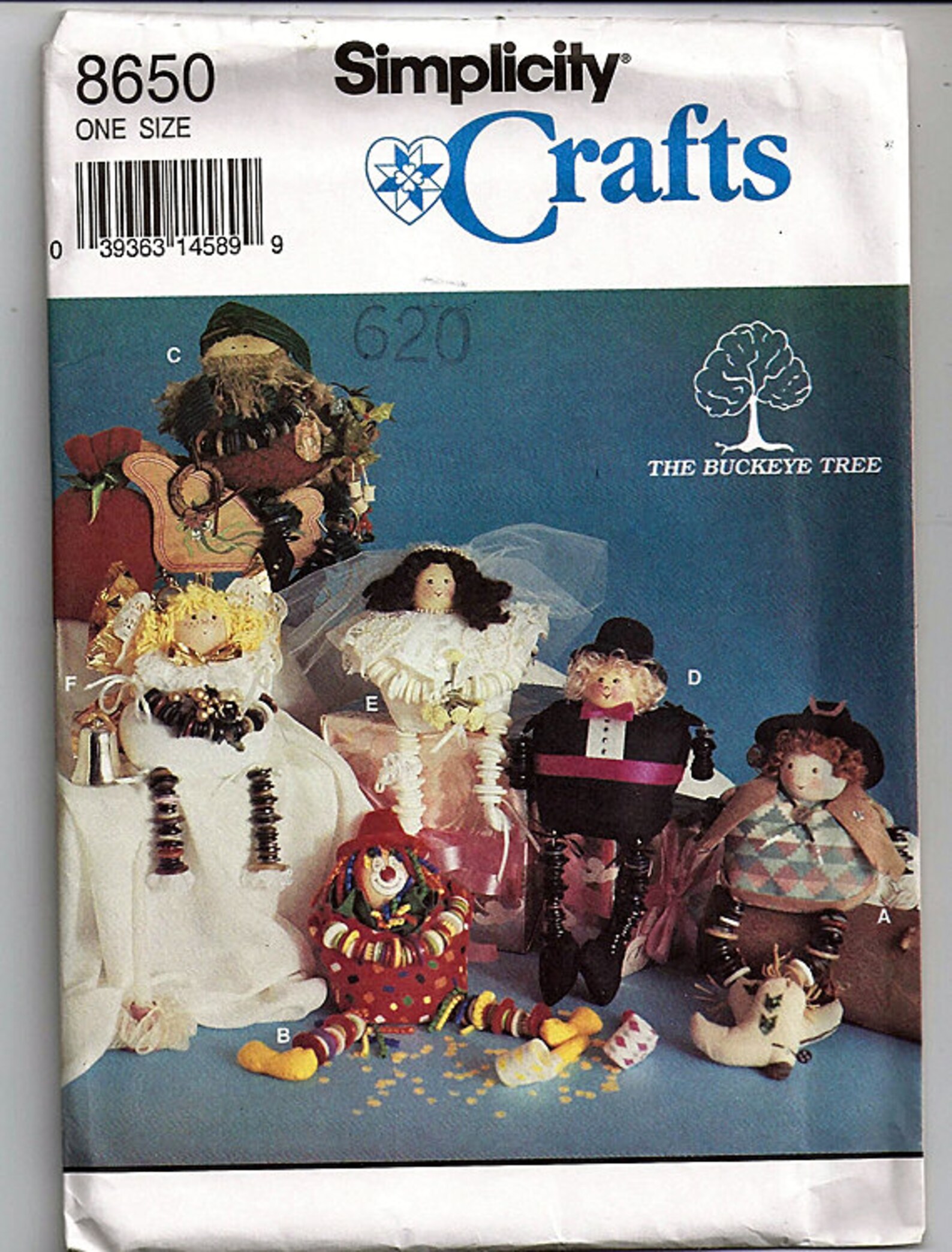 10 " Button Dolls / Original Simplicity Crafts Uncut Sewing Pattern ...